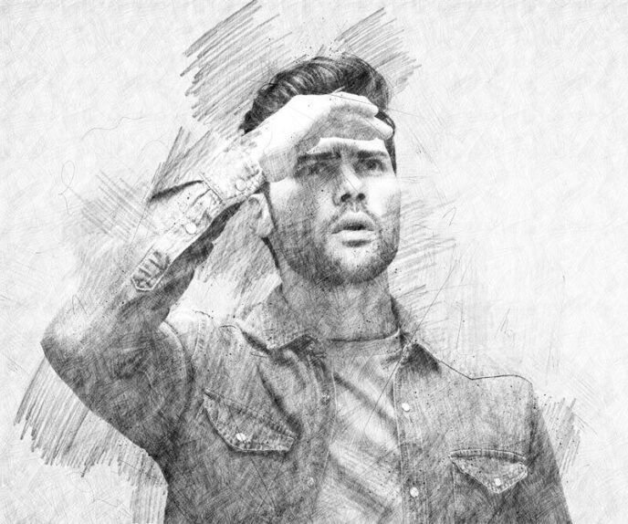 1-CLICK Photo to Sketch Effect Photoshop Tutorial - Pixvu