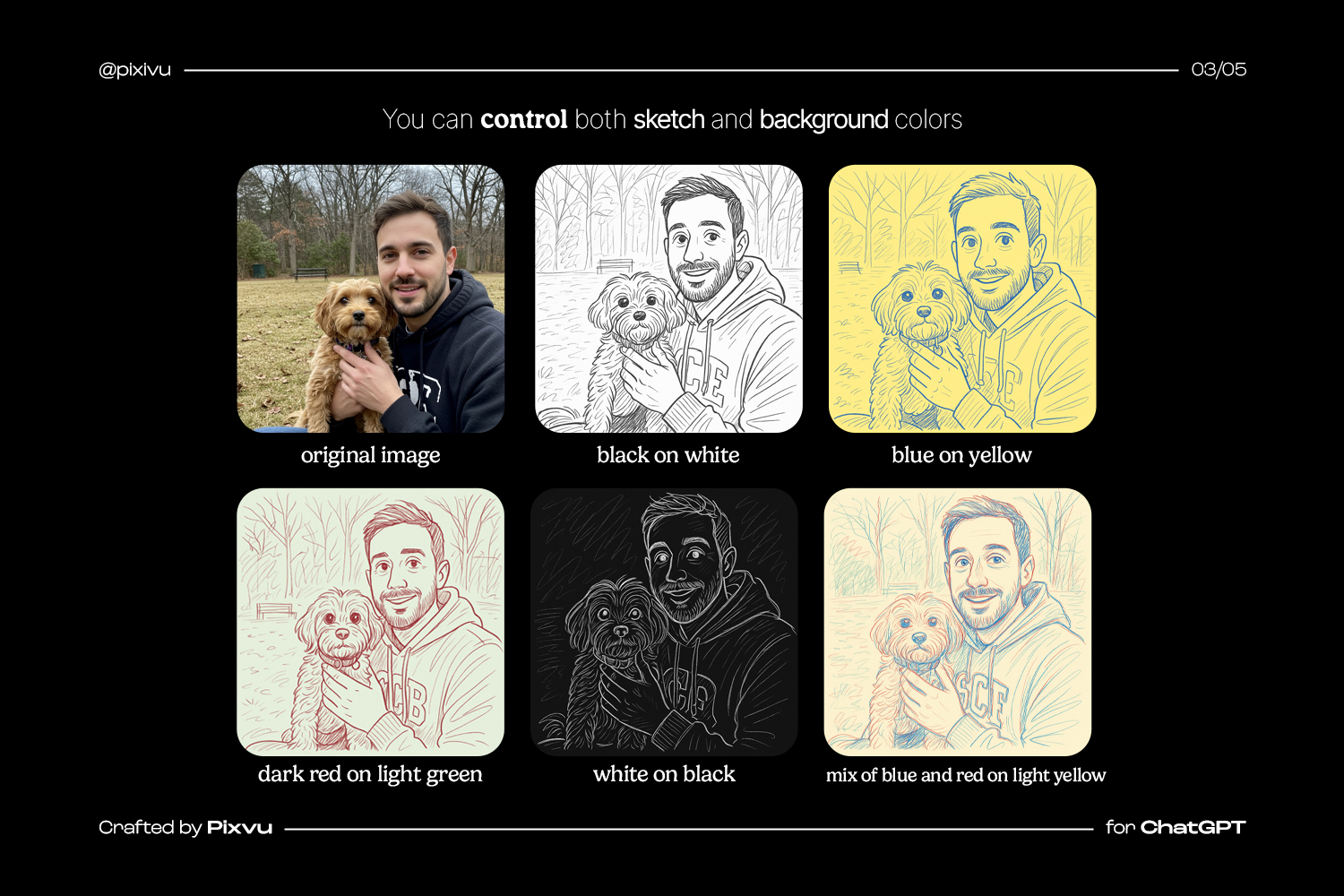 Sketch Cartoon ChatGPT Prompt - Pixvu